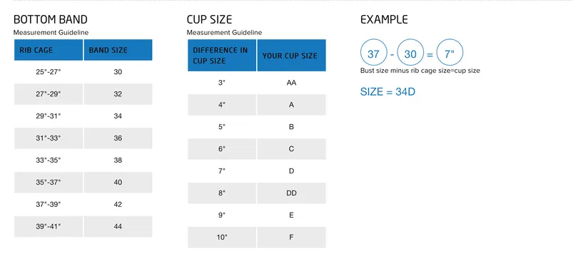 Cup Size Comparison Chart